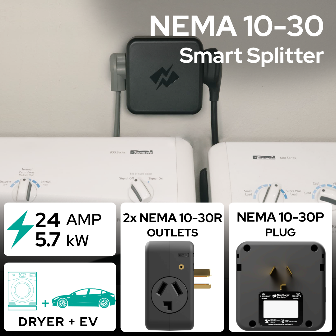NEMA 10-30 Smart Splitter - EV/Dryer | NeoCharge